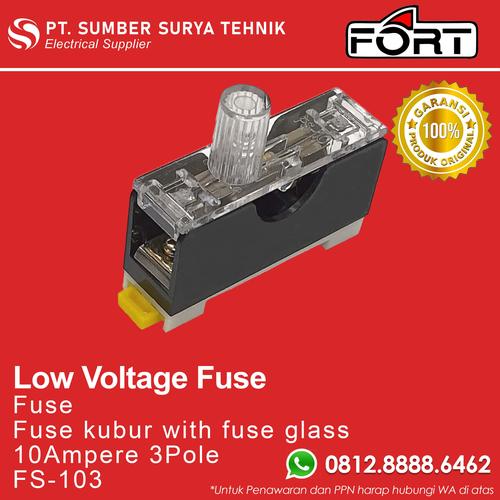 Jual Fuse kubur with fuse glass FS-103 10A 3P FORT - Jakarta Pusat ...