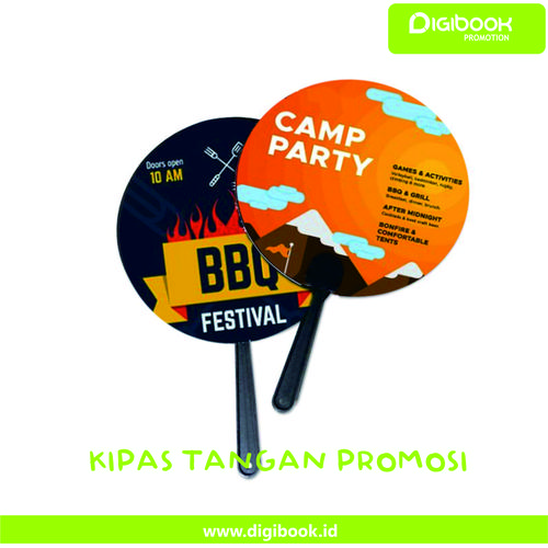 Jual Cetak Kipas Promosi Custom / Hand Fan Promosi Untuk Souvenir Event ...