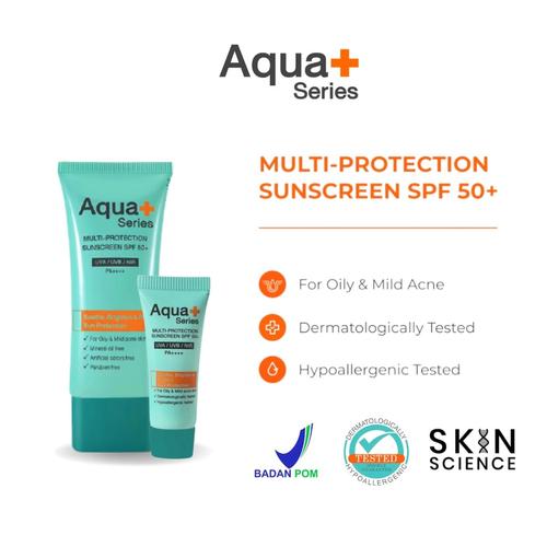 Jual Aqua+ Series Multi-Protection Sunscreen SPF 50+ Aqua Plus 50ml ...