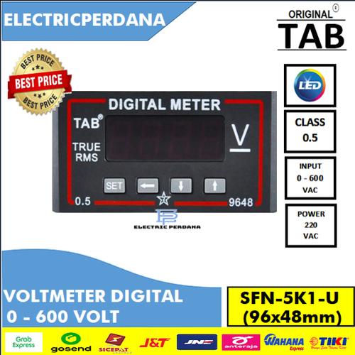 Jual Voltmeter Digital AC 0 - 600 V 96x48 TAB - Jakarta Barat ...