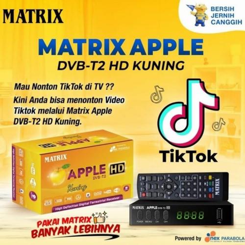 Jual Set Top Box TV Digital Matrix Apple Kuning || Setop Box Matrix DVB ...