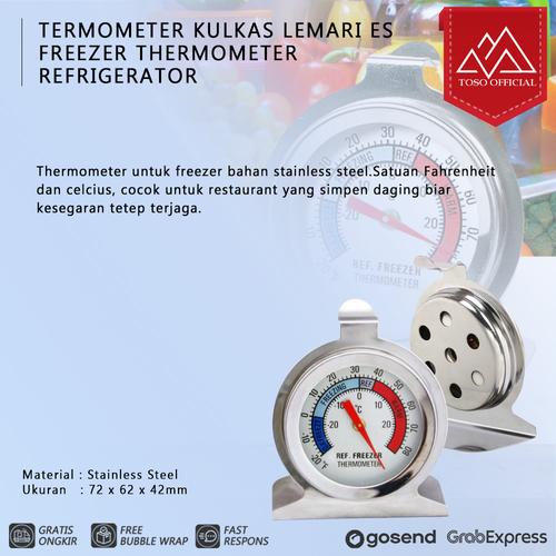 Jual Termometer Kulkas Lemari ES Freezer Thermometer Refrigerator ...