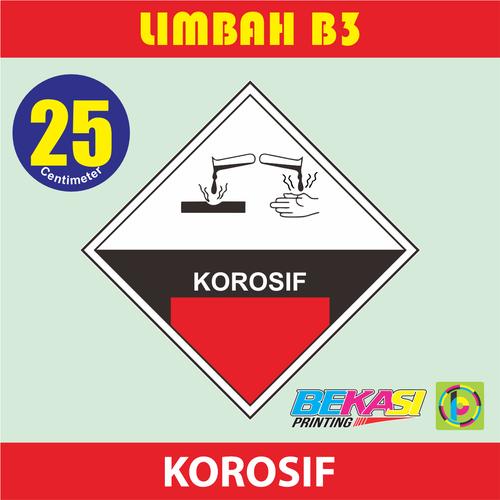 Jual Sticker K3 Safety Sign Limbah B3 Uk. 25 cm KOROSIF - Limbah B3 ...