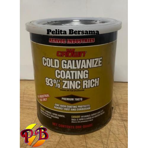 Jual Crown Cold Galvanize Coating 93% Zinc Rich 7007Q (Kaleng 1 KG ...