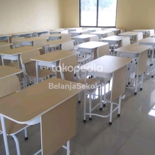 Jual Meja dan kursi sekolah 1 kelas untuk SD SMP SMA Kuliah Warna Cream ...