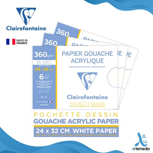 Jual Kertas Gambar Clairefontaine Gouache & Acrylic Paper Mixed Media ...