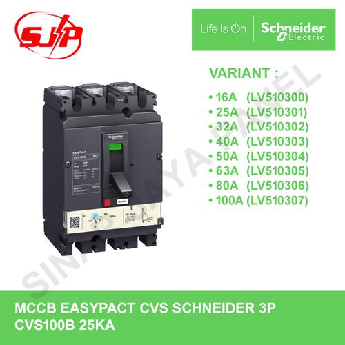 Jual MCCB SCHNEIDER EASYPACT CVS100B 3P 16A 25A 32A 40A 50A 80A 100A ORI - 16A - Jakarta Pusat ...
