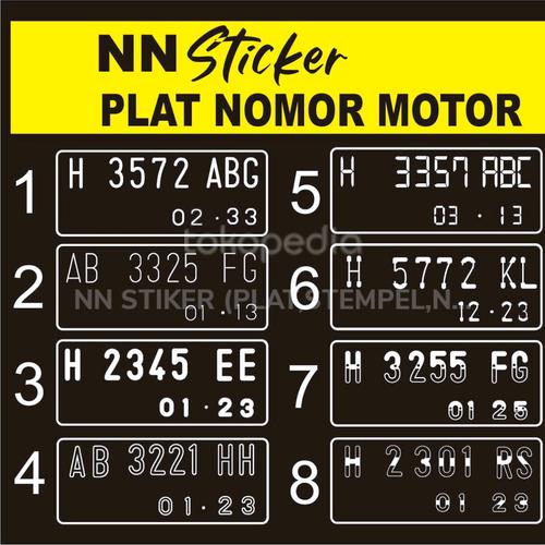 Jual STICKER PLAT NOMER HITAM/STICKER PUTIH - Kab. Demak - TIYAVYSHOP ...