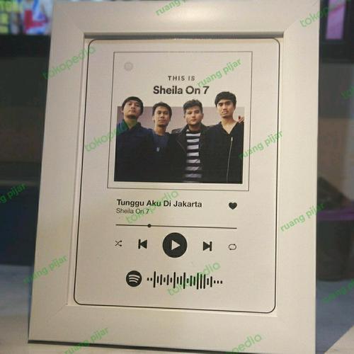 Jual Frame Spotify ukuran 15 x 20 cm, custom foto dan lagu spotify code - Putih - Kab. Bogor ...