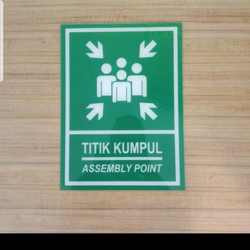 Jual TITIK KUMPUL ASSEMBLY POINT STICKER LABEL K3 RAMBU - 30X20 ...