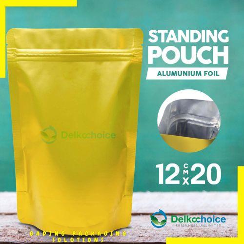 Jual PLASTIK STANDING POUCH | PLASTIK KEMASAN MAKANAN NON WINDOW EMAS ...