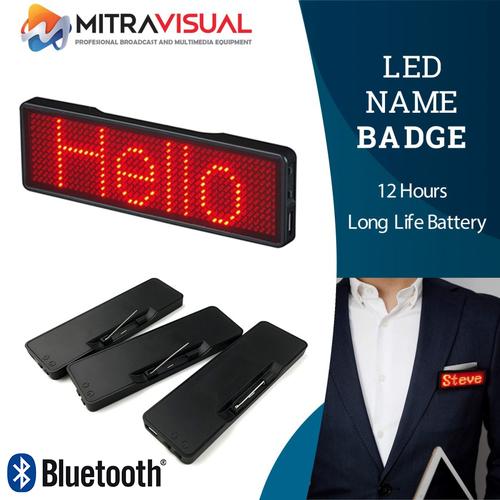 Jual LED Name Badge / Name Tag Running Text support Bluetooth and USB ...