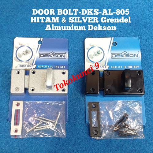 Jual Grendel Putar Slot Pintu Dekson DB AL 805 Silver & Hitam - Black ...
