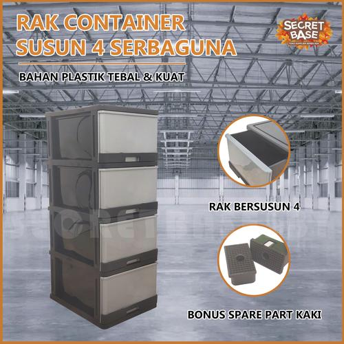 Jual LACI CONTAINER SUSUN 4 - Laci Plastik Susun / Lemari Pakaian ...