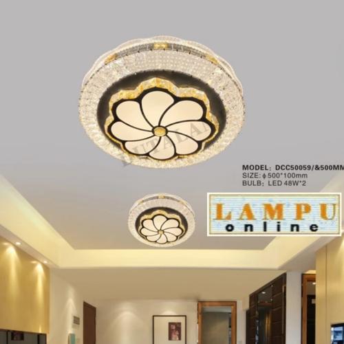 Jual lampu plafon led kaca kristal bulat DCC-50059-500 - Jakarta Utara ...