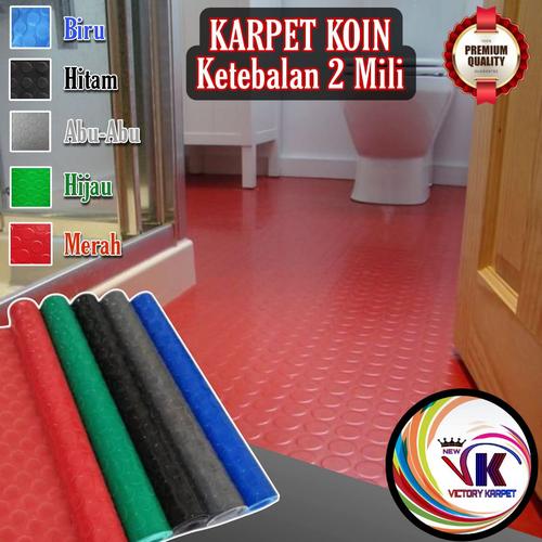 Jual RUBBER FLOORING COIN MAT KARPET KOIN 2MM 50CM X 120CM - Hitam ...