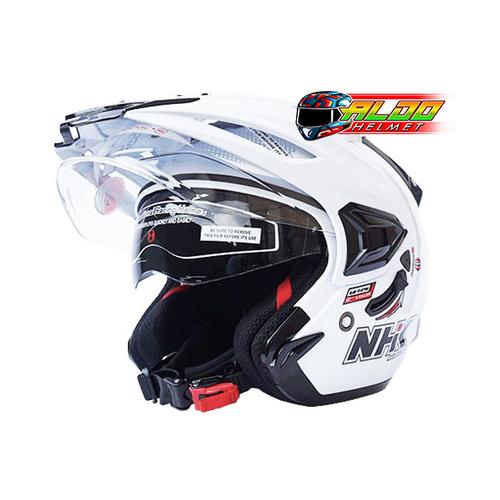 Jual NHK ORI PREDATOR | HELM NHK PREDATOR WHITE | NHK HELMET 2 KACA - M ...