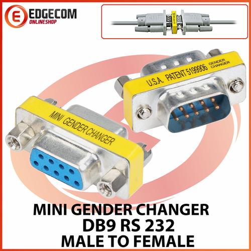 Jual Gender / Konektor RS232 SERIAL DB9 Male to Female 9 Pin Adapter ...