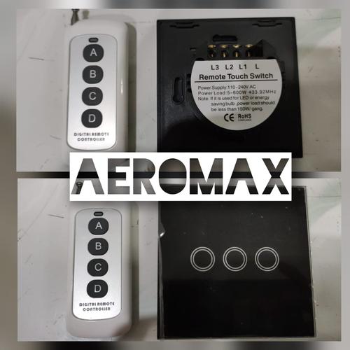 Jual touchscreen saklar sentuh 3 dengan Remote control TOUCH SWICTH ...