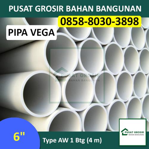 Jual Pipa PVC 6" AW Merek Vega 6inch AW Per Batang (4m) - Jakarta Utara ...