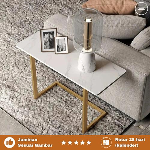 Jual Side Table Modern Minimalis - Meja Sudut Besi dan Marmer End Table ...