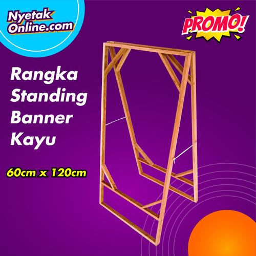 Jual Rangka Stand Banner Kayu Ukuran 120cm x 60cm [Rangka Saja] - Kab ...