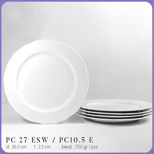Jual Piring ceper keramik 26cm PC27-ESW polos 6pcs by Indo keramik ...