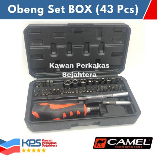 Jual CAMEL Mata Obeng Set Box 43 Pcs | Kunci Socket Serbaguna 43 in 1 ...