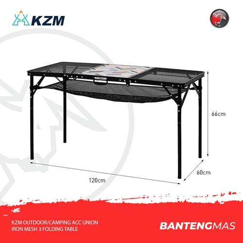 Jual KZM Outdoor/Camping Acc Union Iron Mesh 3 Folding Table ...