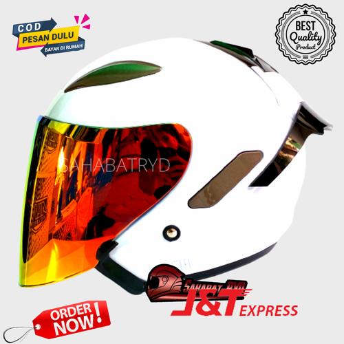 Jual HELM CENTRO SOLID/POLOS SNI MURAH HELM MOTOR HALF FACE PRIA WANITA ...