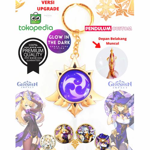 Promo Gantungan kunci Vision Genshin Impact keychain electro metal ...