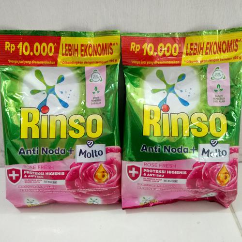 Jual Ropastorejogja Rinso Anto Noda + Molto Detergen bubuk 400gr - Rose ...