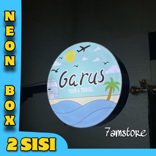 Jual NEON BOX CUSTOM 2 SISI PERSEGI / LINGKARAN TINGGAL PASANG - 30 cm ...