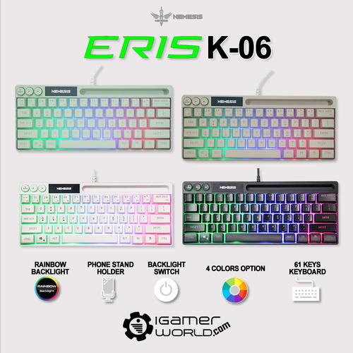 Jual NYK Nemesis ERIS K-06 / K06 Gaming Keyboard mini RGB with Stand ...