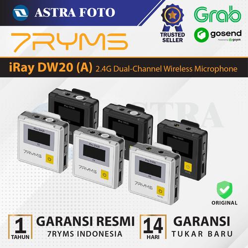 Promo 7Ryms iRay DW20 (A) 2.4G Dual-Channel Wireless Microphone for Camera - Black Cicil 0% 3x ...