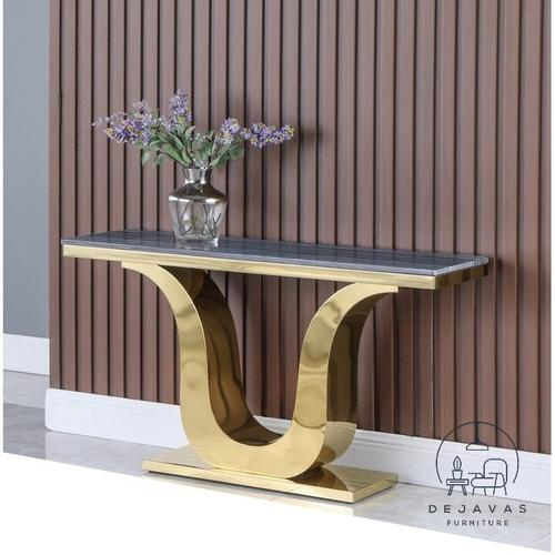 Jual Meja Konsul Stainless Gold Mirror Marmer Black Minimalis - Meja ...