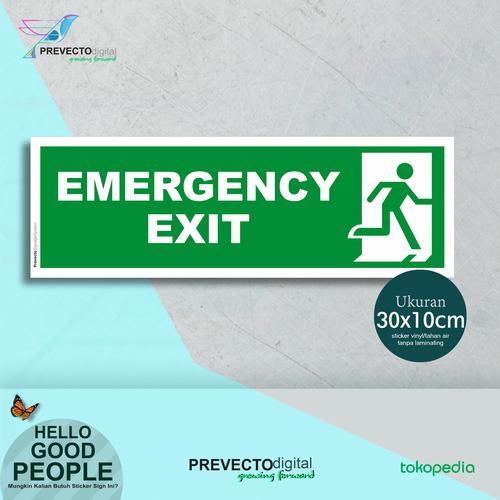 Jual Sticker Safety Sign K3 Emergency Exit Sticker Vinyl - Jakarta ...