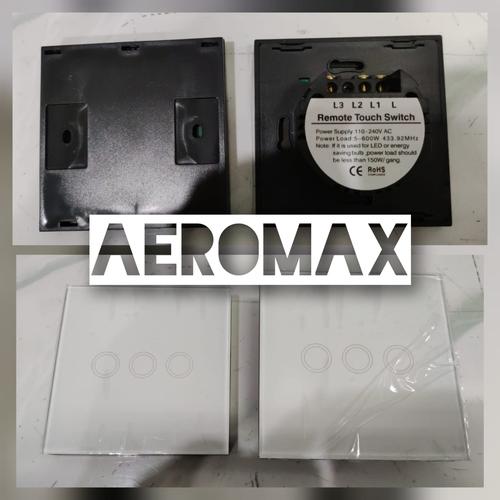 Jual saklar touchscreen sentuh 3 gang hitam & putih 220v - Putih - Kota ...