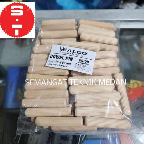 Jual DOWEL PIN WOOD JOINTER SAMBUNGAN KAYU 10MM 10 MM x 50MM 100 PCS ...