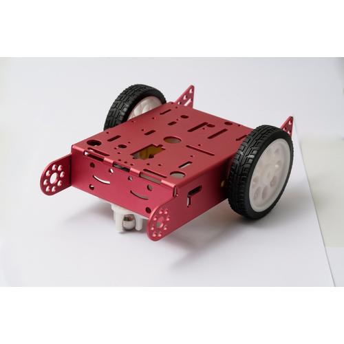 Jual Chassis Aluminum Robot Smart Car 2WD Sasis Robot - Merah - Jakarta ...