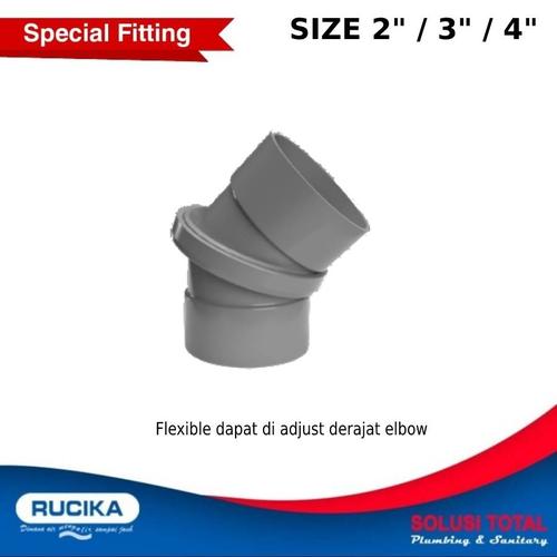 Jual Flexible Elbow ML 2 / 3 / 4 Inch Special Fitting RUCIKA Fleksibel ...