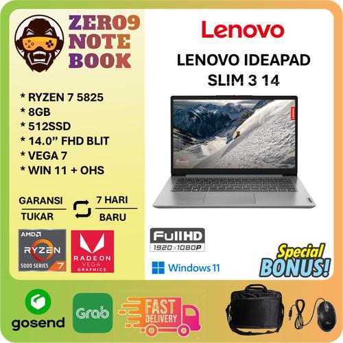 Jual LENOVO IDEAPAD SLIM 3 14 RYZEN 7 5825 8GB 512SSD VEGA8 W11+OHS 14.0FHD - ONLY LAPTOP ...