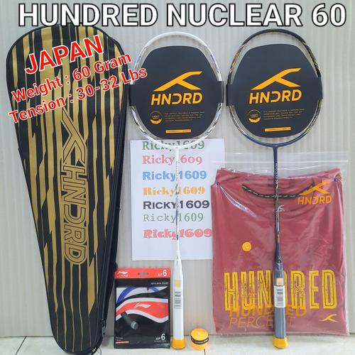 Jual RAKET BADMINTON HUNDRED NUCLEAR 60 - NANO POWER - UNICARBON ...