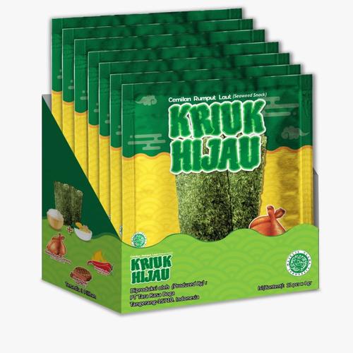 Jual Rumput Laut Kriuk Hijau | 1 Box isi 12 Sachet - Ayam Goreng ...