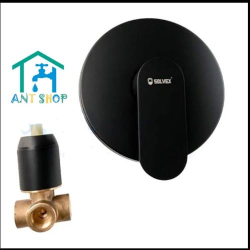 Jual Stop Kran Shower Tanam Panas Dingin Hitam 93B Valve Shower Mixer ...
