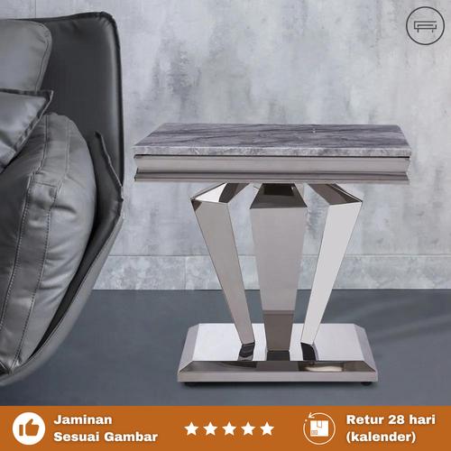 Jual Side Table Modern Minimalis Stainless dan Marmer - Meja Tamu Teras ...