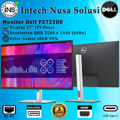 Jual Monitor Dell P2723DE 27" IPS QHD 60Hz DP HDMI USB-C 90W RJ45 3YR ...