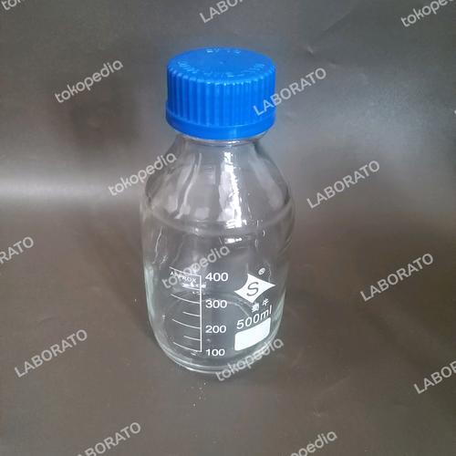 Jual BOTOL SAMPEL 500ML BENING LAB SAMPLE BOTTLE CLEAR 500 ML - Kota ...