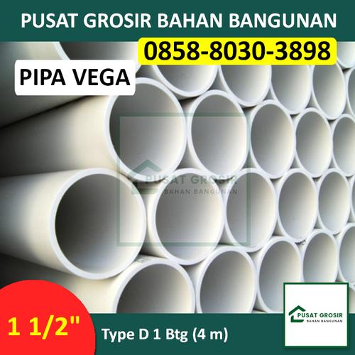 Jual Pipa PVC 1 1/2" D Merek Vega 1 1/2inch D Per Batang (4m) - Jakarta ...