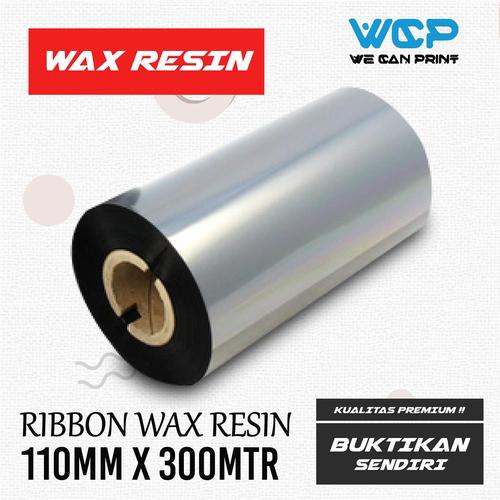 Jual RIBBON PRINTER BARCODE WAX RESIN 110X300 METER 110 X 300 FACE OUT ...